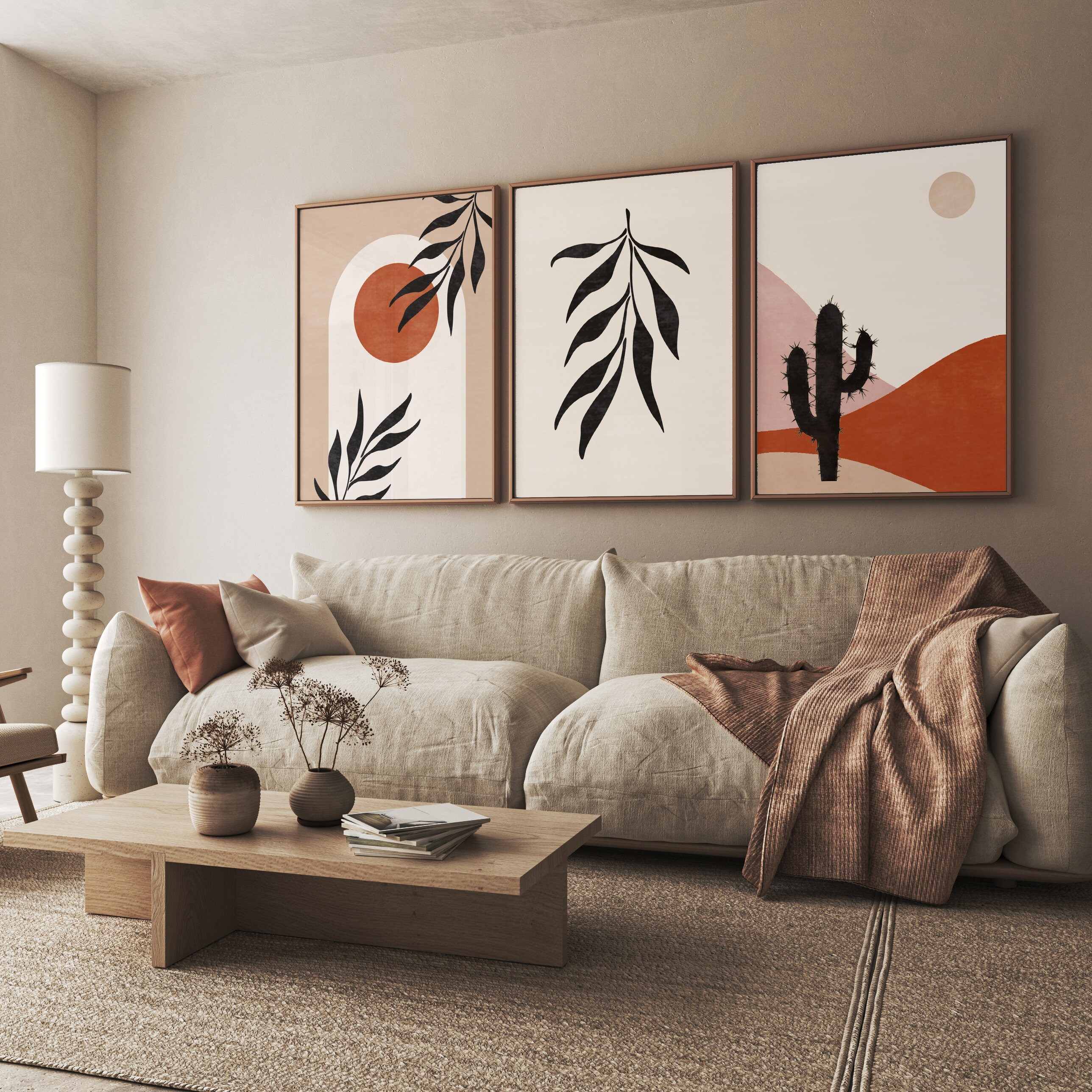 Boho Print Bundle, 15 Pieces of Poster, Gallery Wall Art Set, Neutral ...