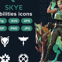 Valorant Neon Agent Abilities Icons - SVG PNG EPS Pdf Figma Vector Logo ...