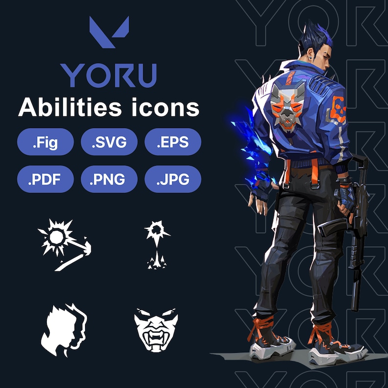Valorant Yoru Agent Abilities Icons: Vector Logo (digital Download) - Etsy