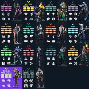 Valorant Deadlock Agent Abilities Icons SVG PNG EPS Pdf - Etsy