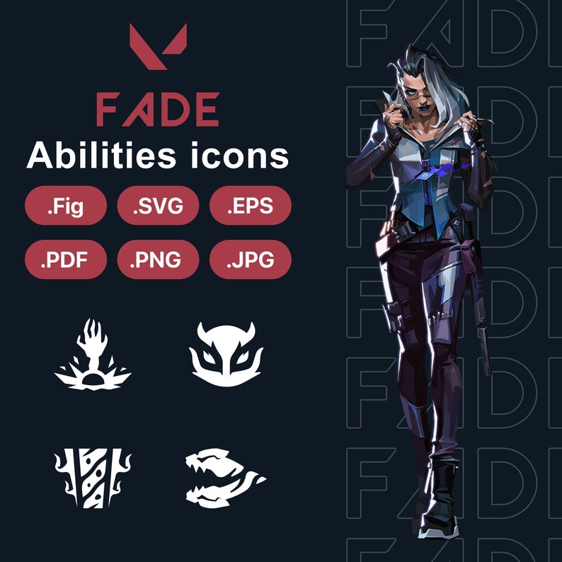 Valorant Fade Agent Abilities Icons - SVG PNG EPS Pdf Figma Vector Logo ...