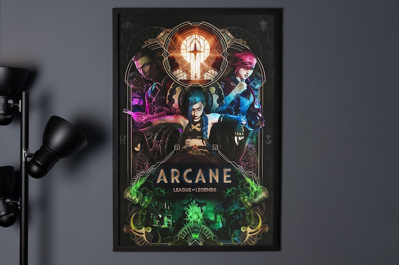 Riot Arcane Poster - Jinx und Vi - Gaming Wandkunst - League of Legends ...