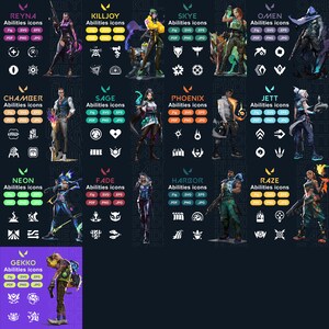 Valorant Reyna Agent Abilities Icons SVG PNG EPS Pdf Figma - Etsy