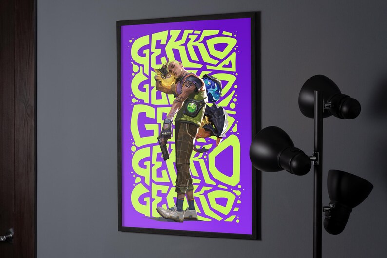 Valorant Gekko Poster: Gaming Room Wall Art - Etsy