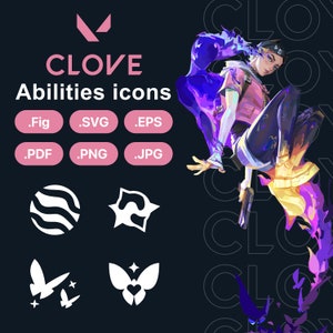 Valorant Clove Agent Abilities Icons - SVG PNG EPS Pdf Figma Vector ...