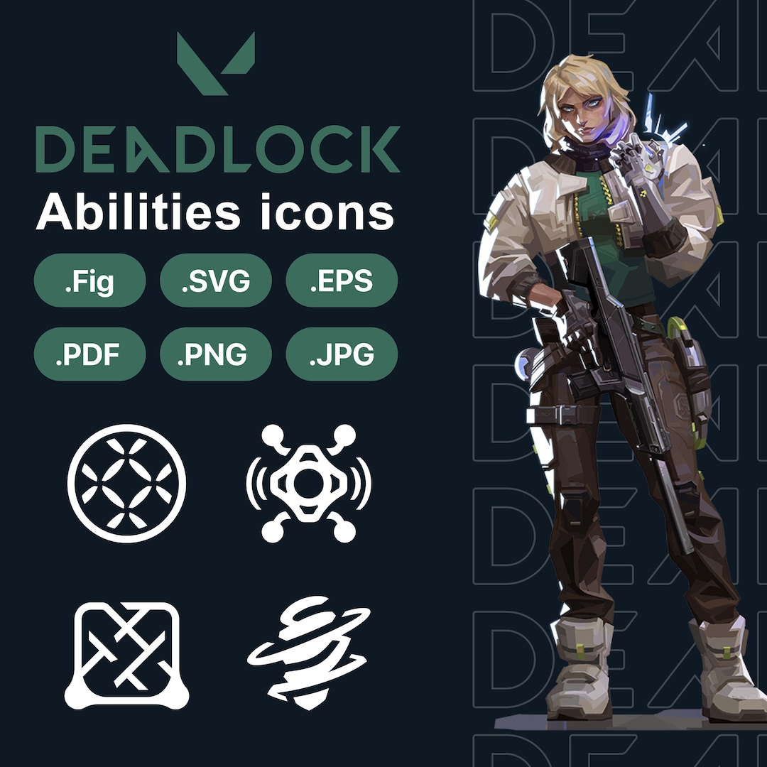 Valorant Deadlock Agent Abilities Icons - SVG PNG EPS Pdf Figma Vector ...