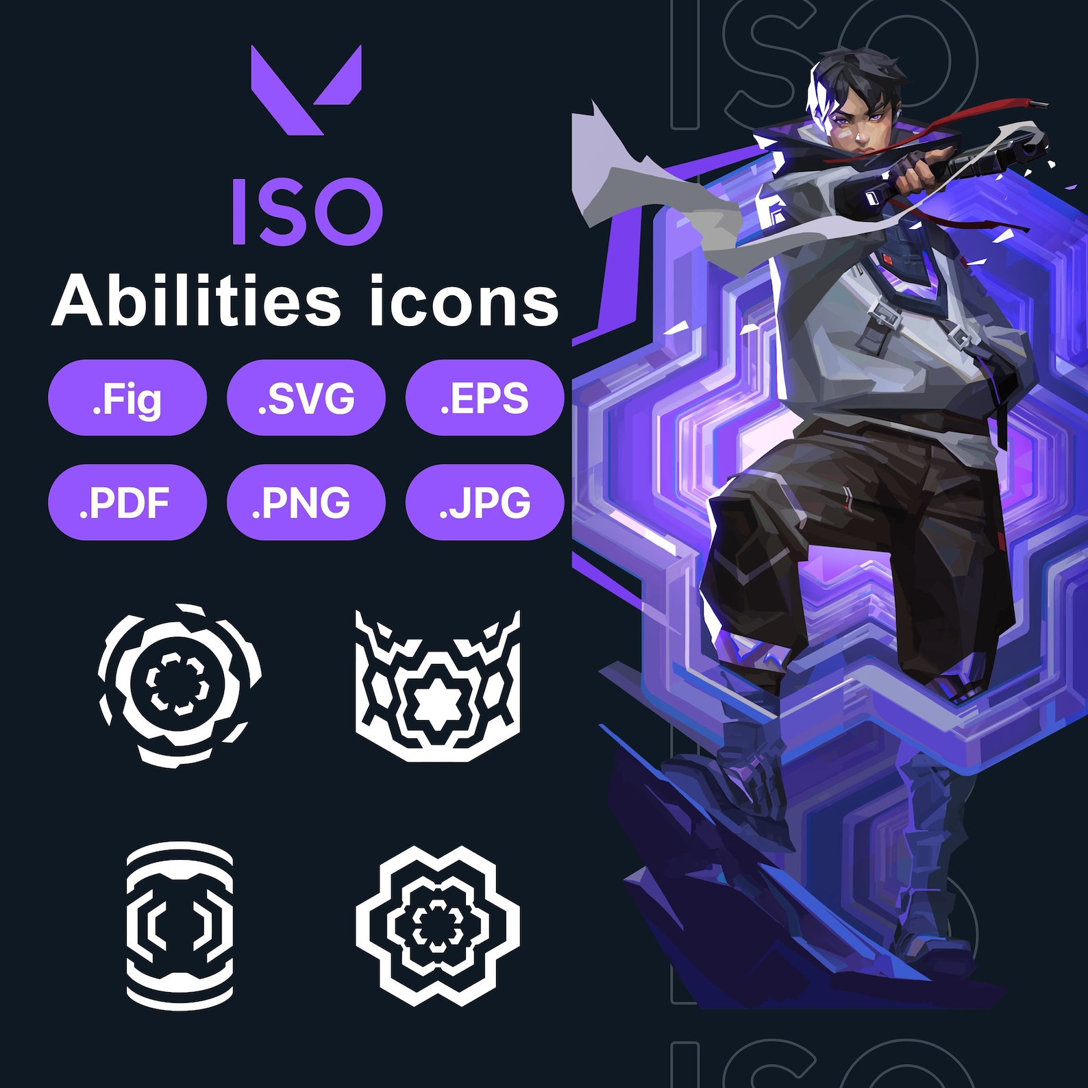Valorant Iso Agent Abilities Icons - SVG PNG EPS Pdf Figma Vector Logo ...
