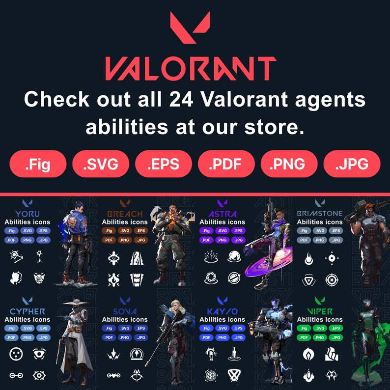 Valorant Clove Agent Abilities Icons SVG PNG EPS Pdf Figma Vector Logo ...