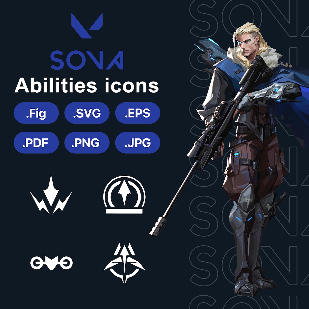 Valorant Sova Agent Abilities Icons SVG PNG EPS Pdf Figma - Etsy