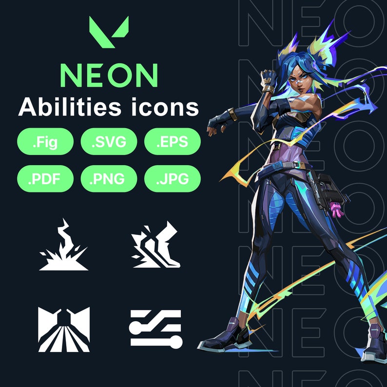 Valorant Neon Agent Abilities Icons SVG PNG EPS Pdf Figma - Etsy Ireland