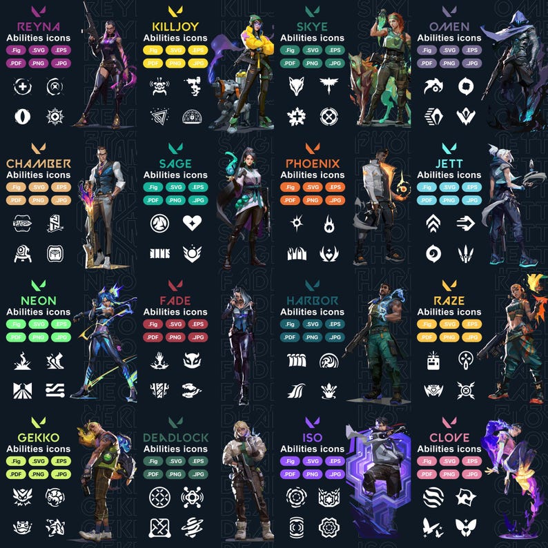 Valorant Tejo Agent Abilities Icons - SVG PNG EPS Pdf Figma Vector Logo ...