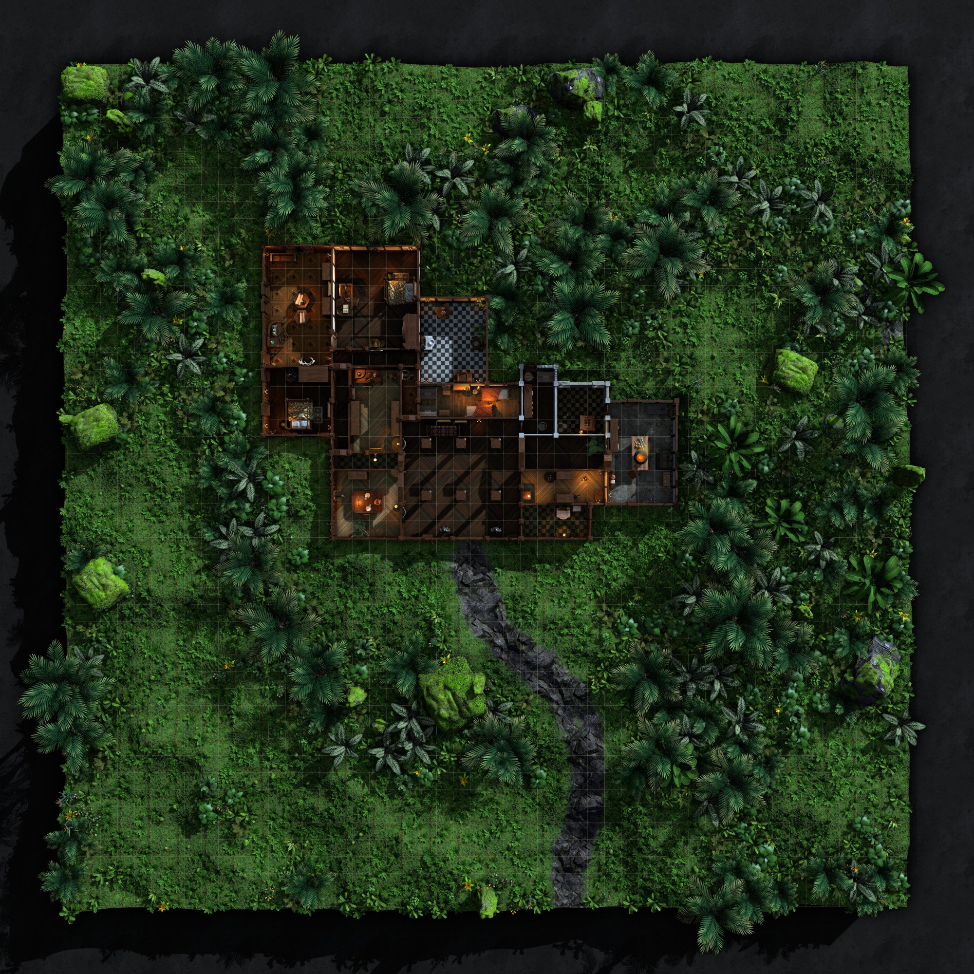 8K Forest Mansion Battle Map Dnd Battle Map D&D Battlemap - Etsy Singapore