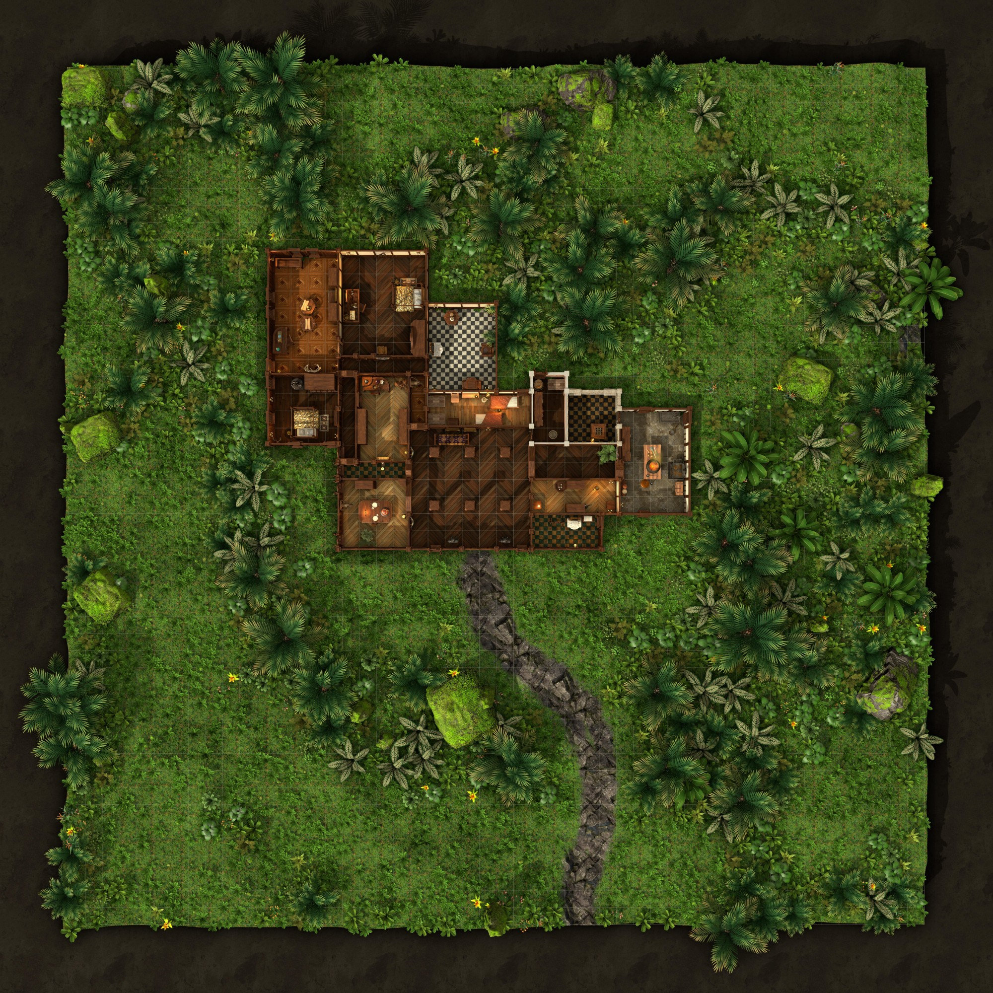 8K Forest Mansion Battle Map Dnd Battle Map D&D Battlemap - Etsy