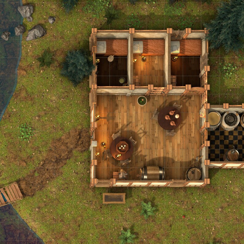 8K Forest Tavern Battle Map Dnd Battle Map D&D Battlemap - Etsy