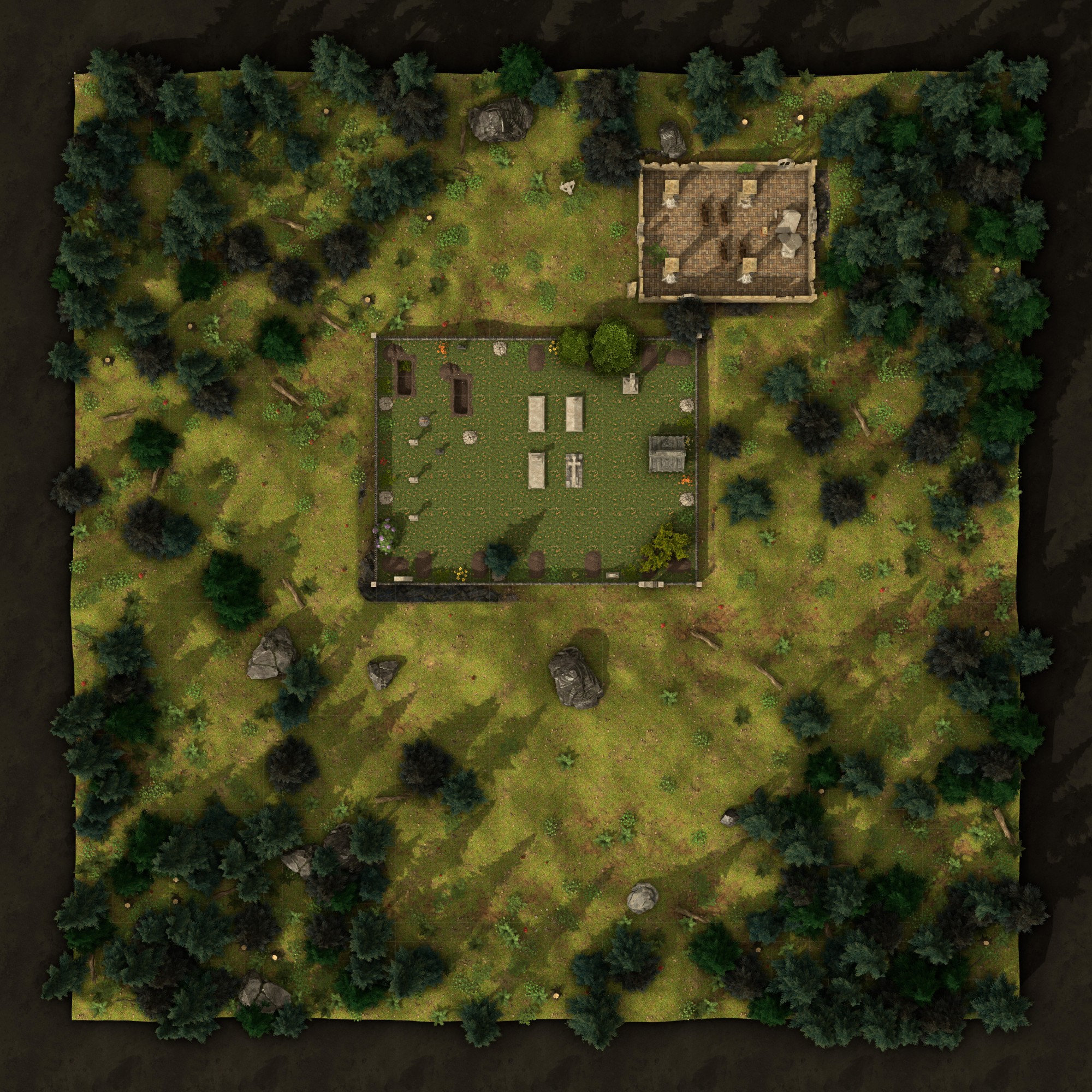 Forest Graveyard Battle Map Dnd Battle Map D&D Battlemap - Etsy UK