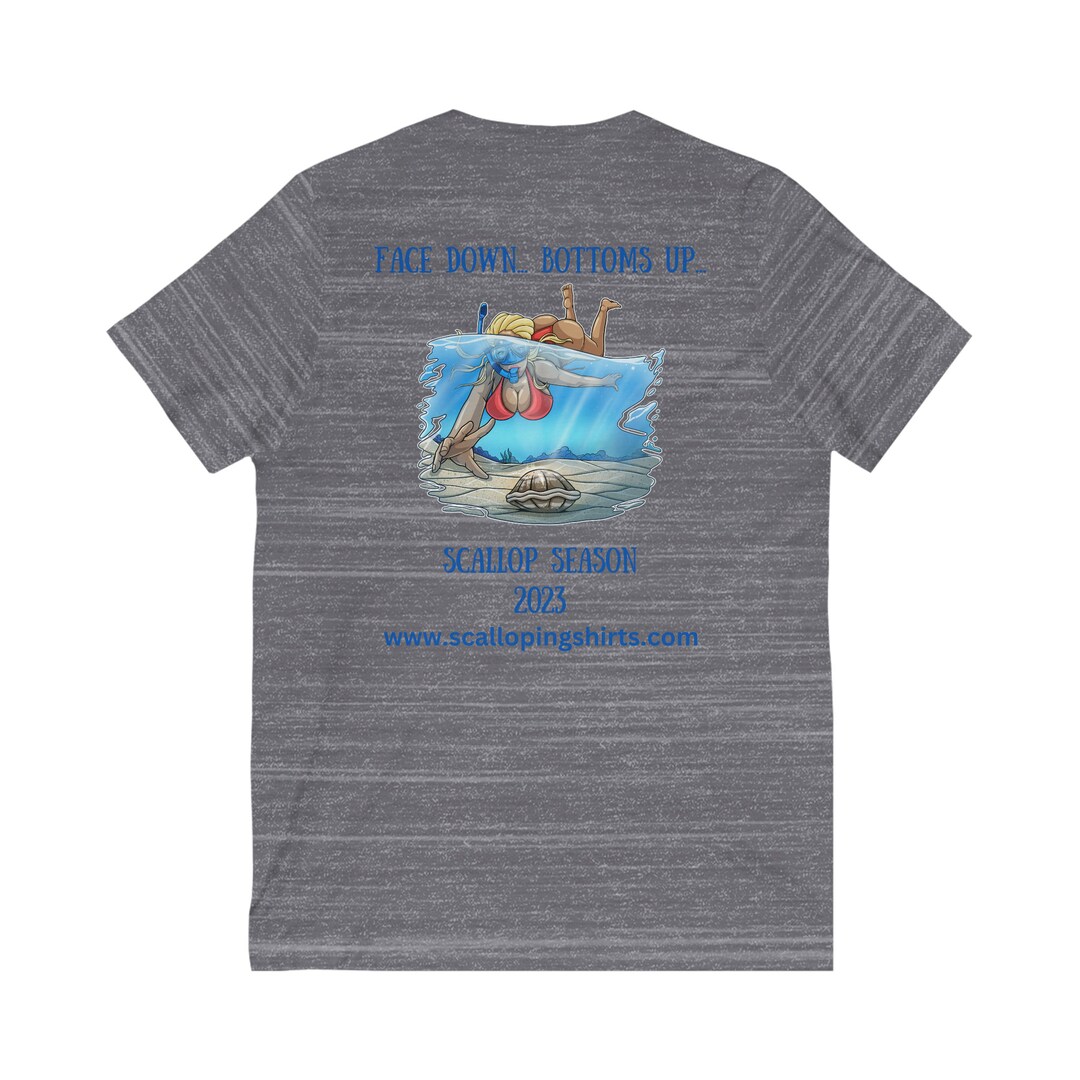 Scalloping Face Down clean Unisex Jersey Short Sleeve V-neck Tee US ...