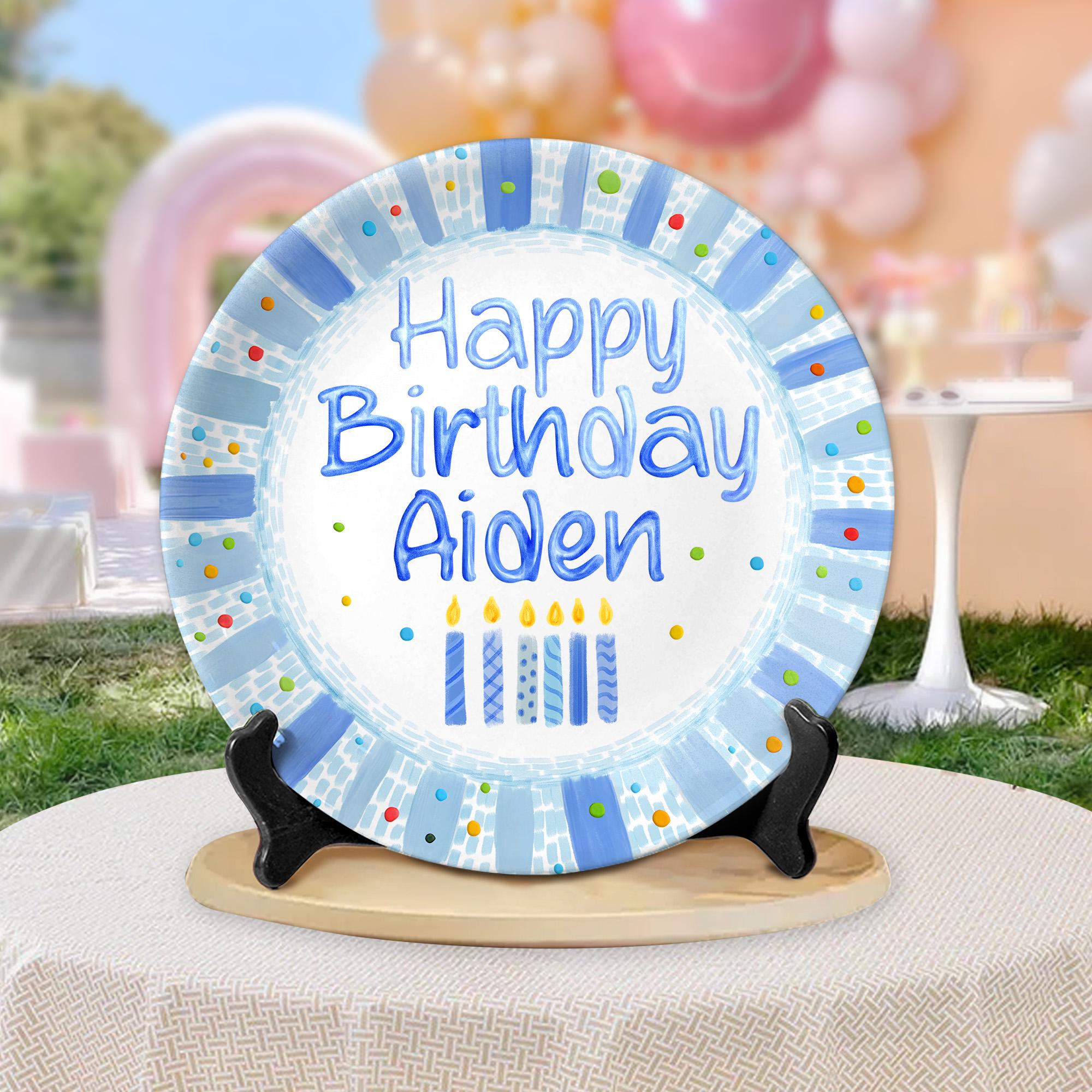 Personalized First Birthday Plate – Custom Baby Ceramic Plate – 1st ...