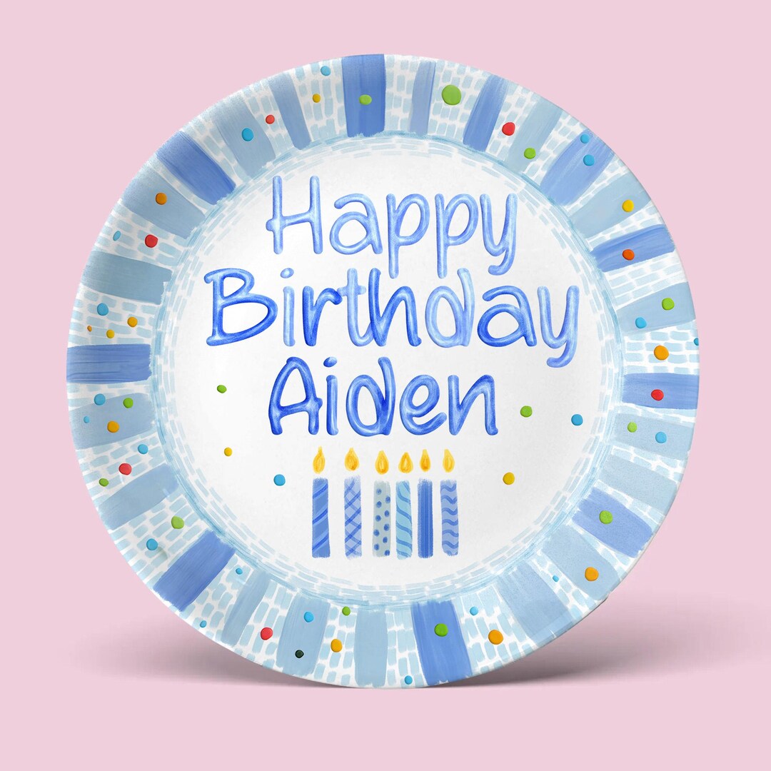 Personalized First Birthday Plate – Custom Baby Ceramic Plate – 1st ...