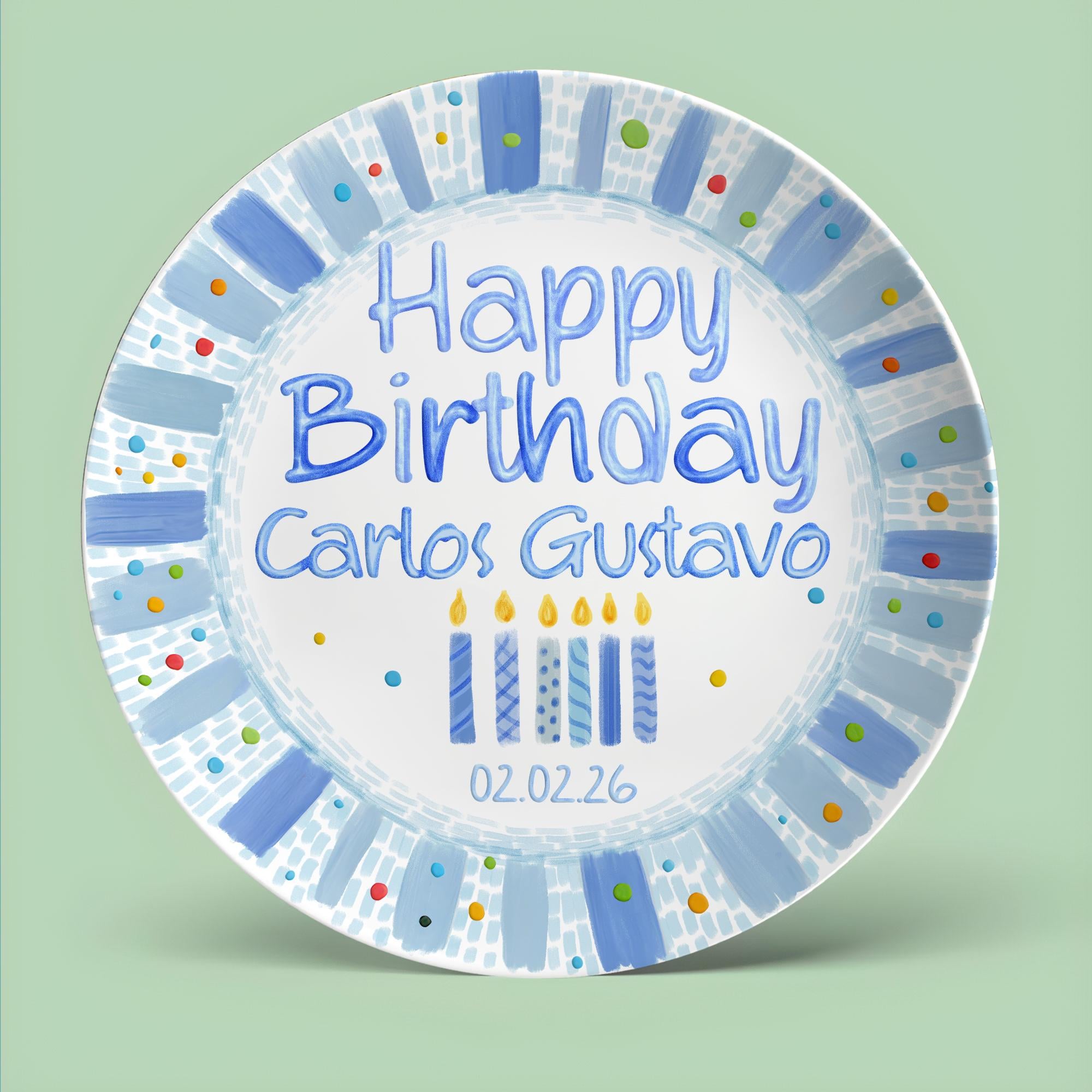 Personalized First Birthday Plate – Custom Baby Ceramic Plate – 1st ...