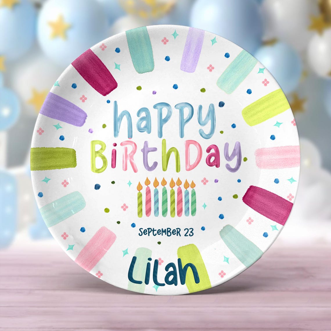 Personalized Birthday Plate, Custom Birthday Gift for Kids & Adults ...