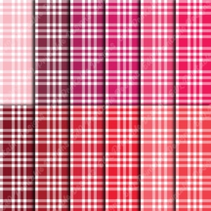 100 Buffalo Plaid Pattern Digital Paper, Tartan Printable Background ...