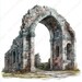 20 Ruined Building Clip Art, Abandoned Ruin Printable Images, Ancient ...