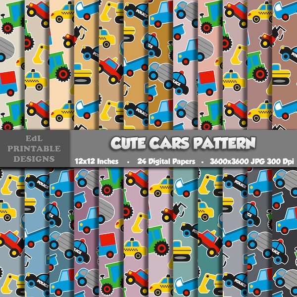 Cars Themed Papers - Etsy