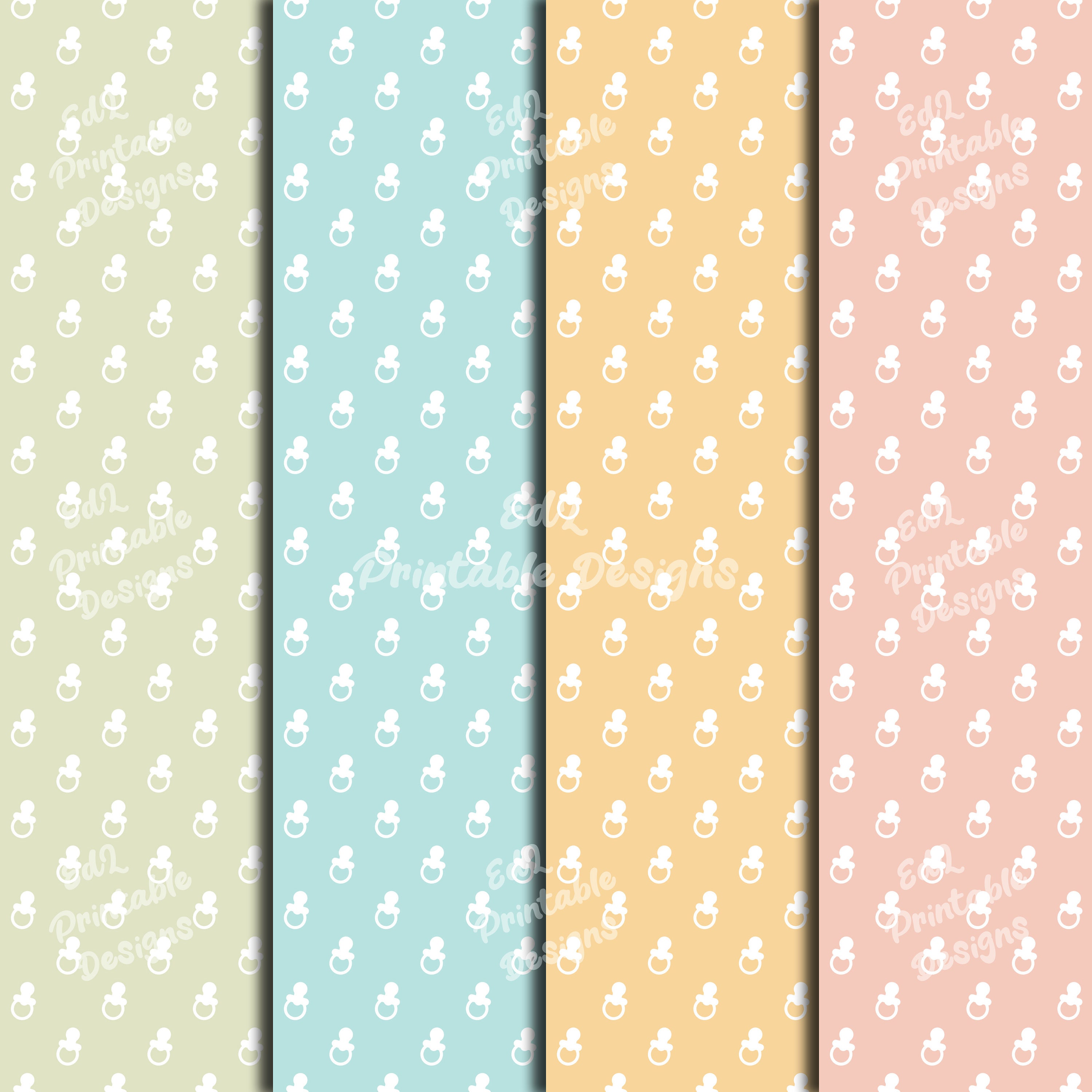 Baby Colors Digital Paper Pack, Baby Girl Printable Background, Baby ...