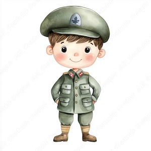 20 Cute Soldier Boy Clip Art, Military Kids Printable Image, Little ...
