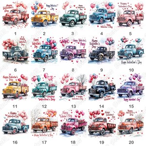 20 Valentines Day Truck Clip Art, Love Pickup Printable Images, Happy ...