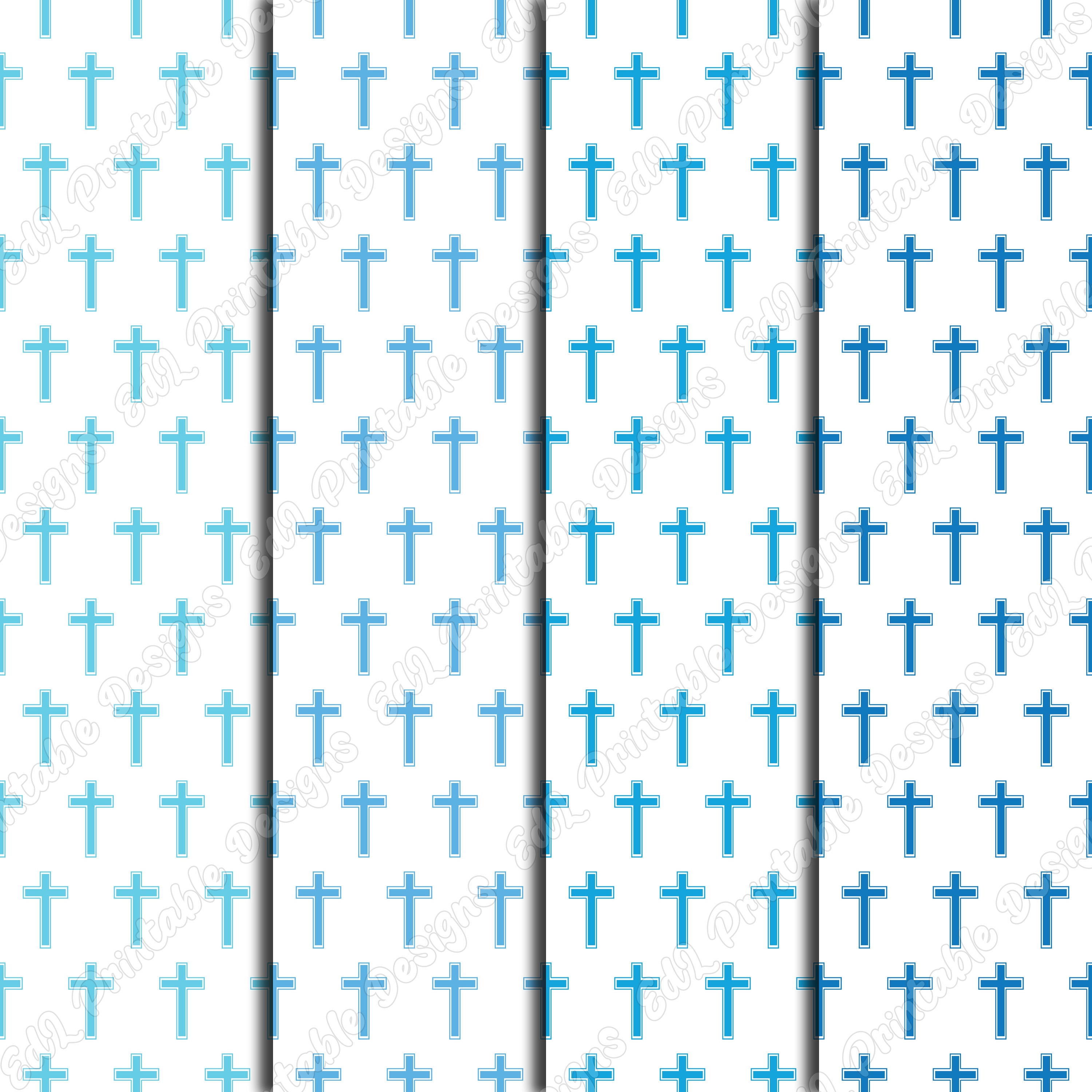 Colorful Holy Cross Digital Paper, Jesus Cross Printable Background ...