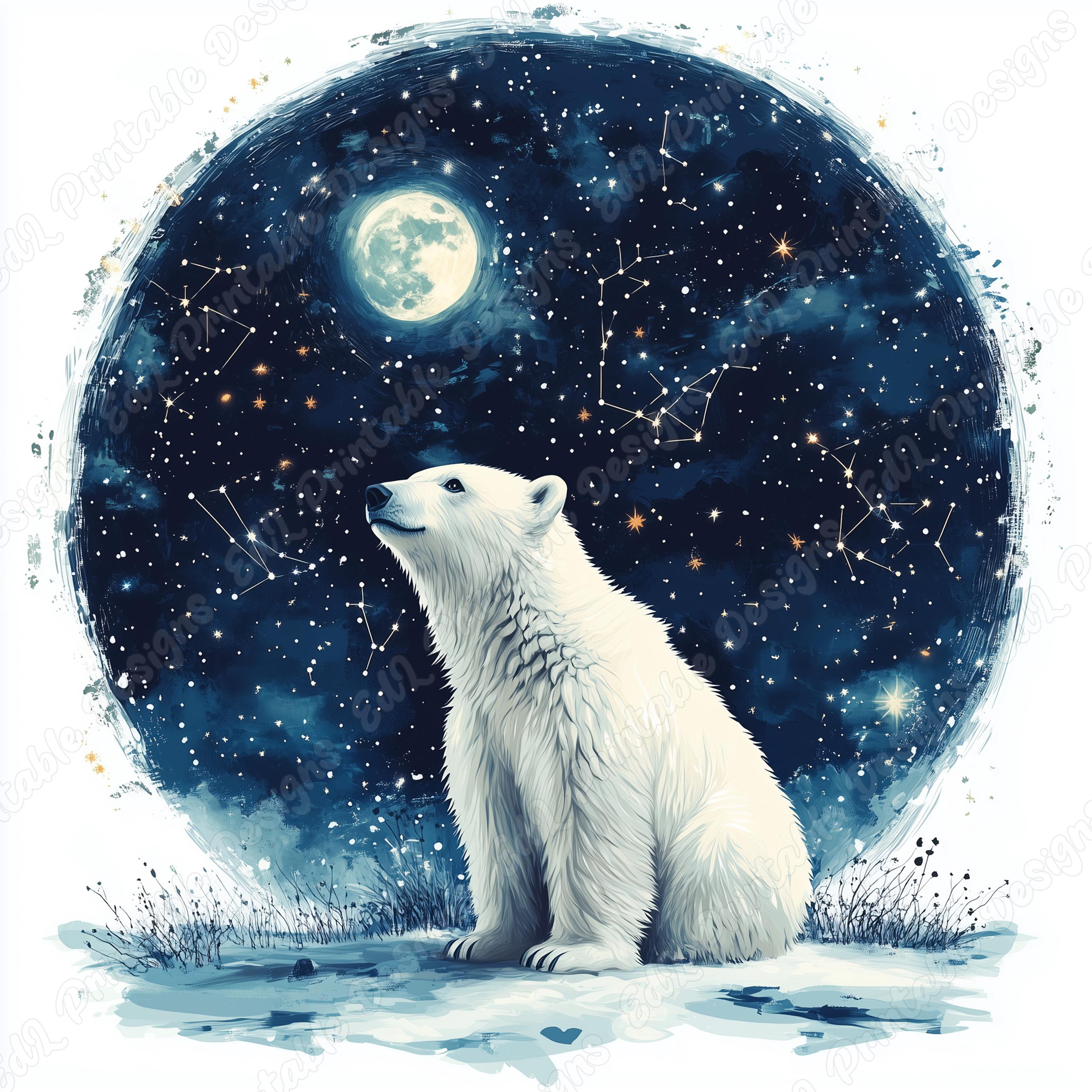 Polar Bear Clip Art, Winter Animal JPG Set (digital Download) - Etsy