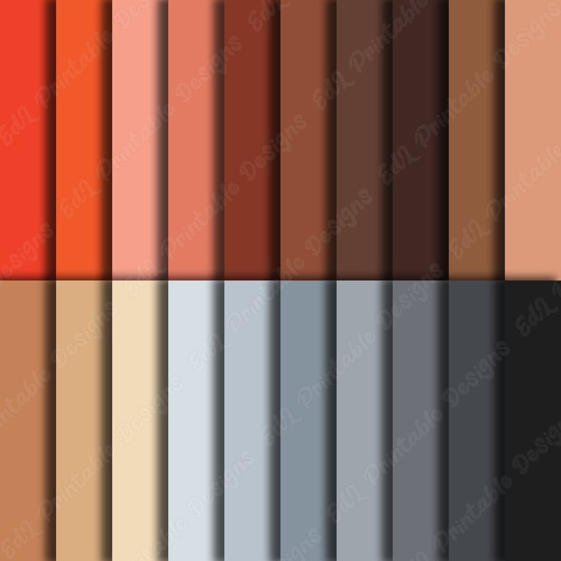 Buy Rainbow Solid Color Digital Paper Pack, 12x12 Scrapbook (digital ...