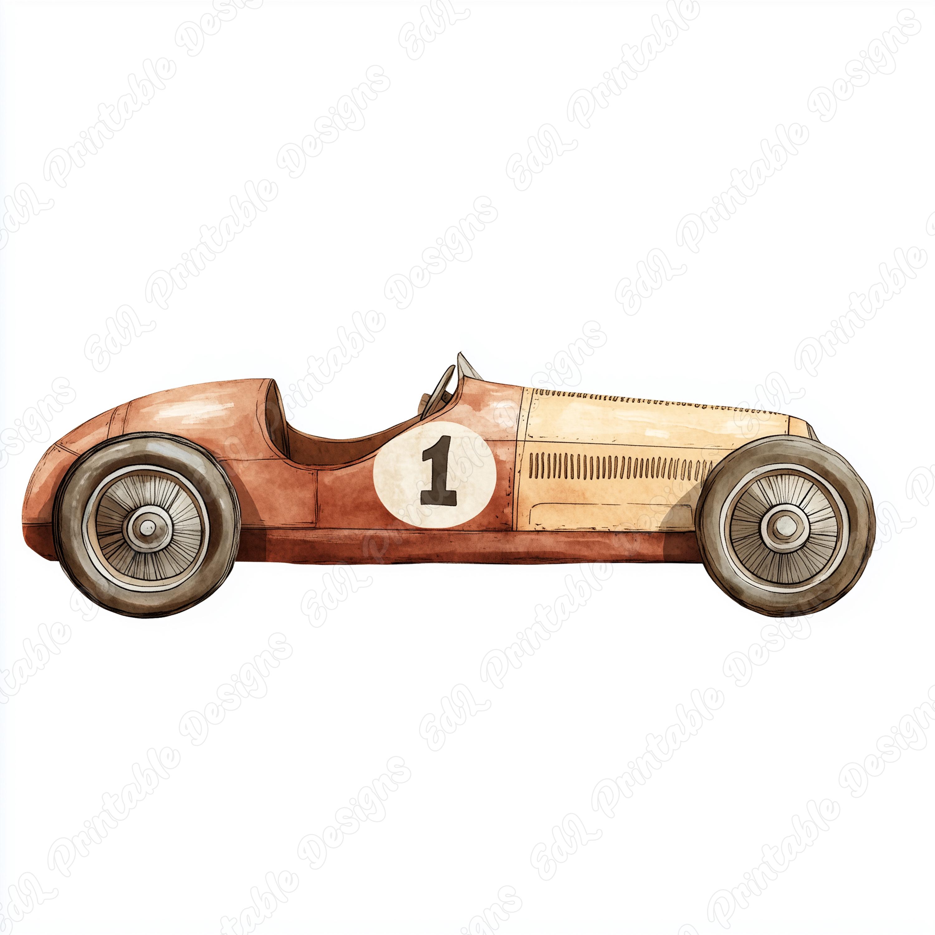 Racing Car Clip Art, Watercolor Sports Car, Nursery Decor (JPG Set) - Etsy