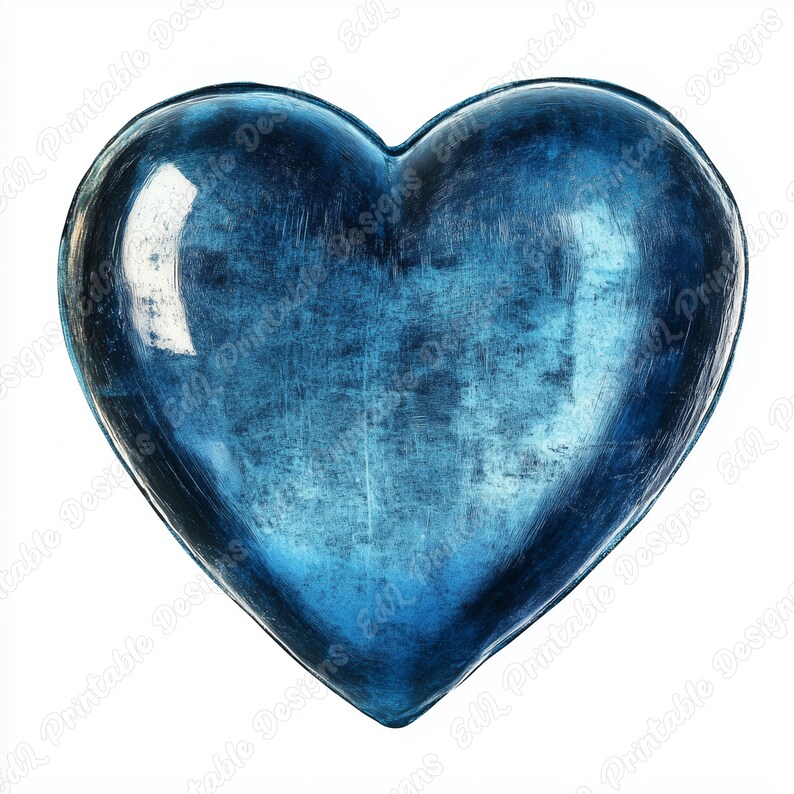 Distressed Heart Clip Art, Shabby Chic Valentine's Day, Grunge ...