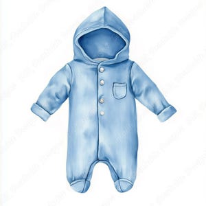 20 Watercolor Baby Grow Clip Art, Baby Onesie Printable Images, Baby ...