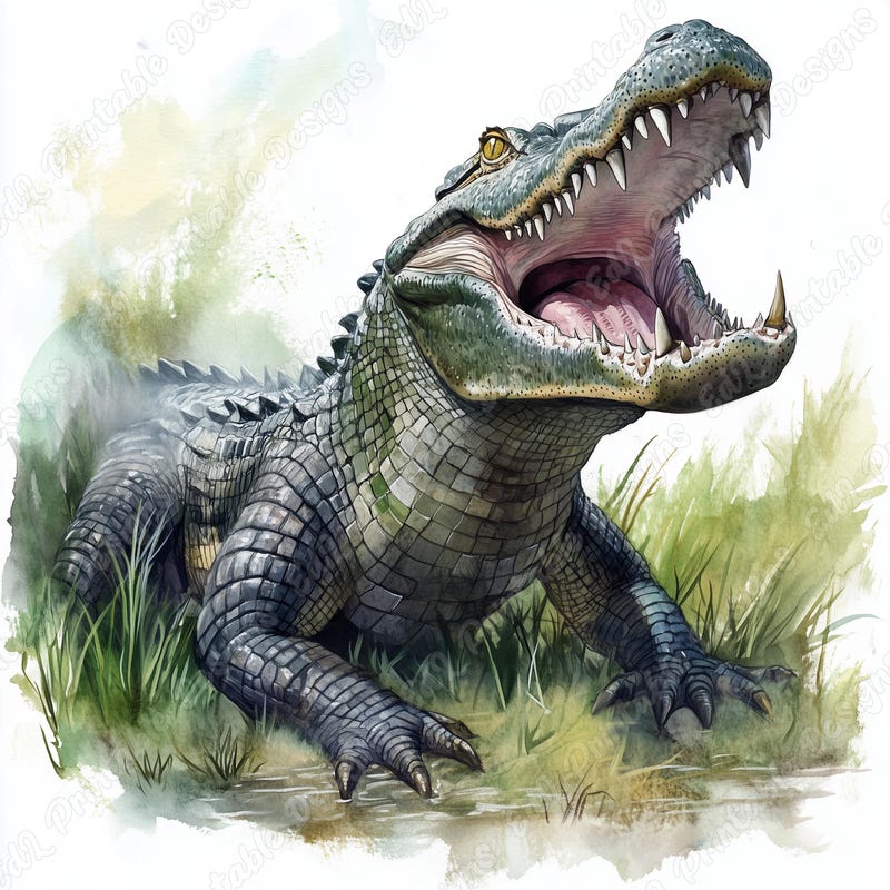 Alligator Clip Art - Etsy