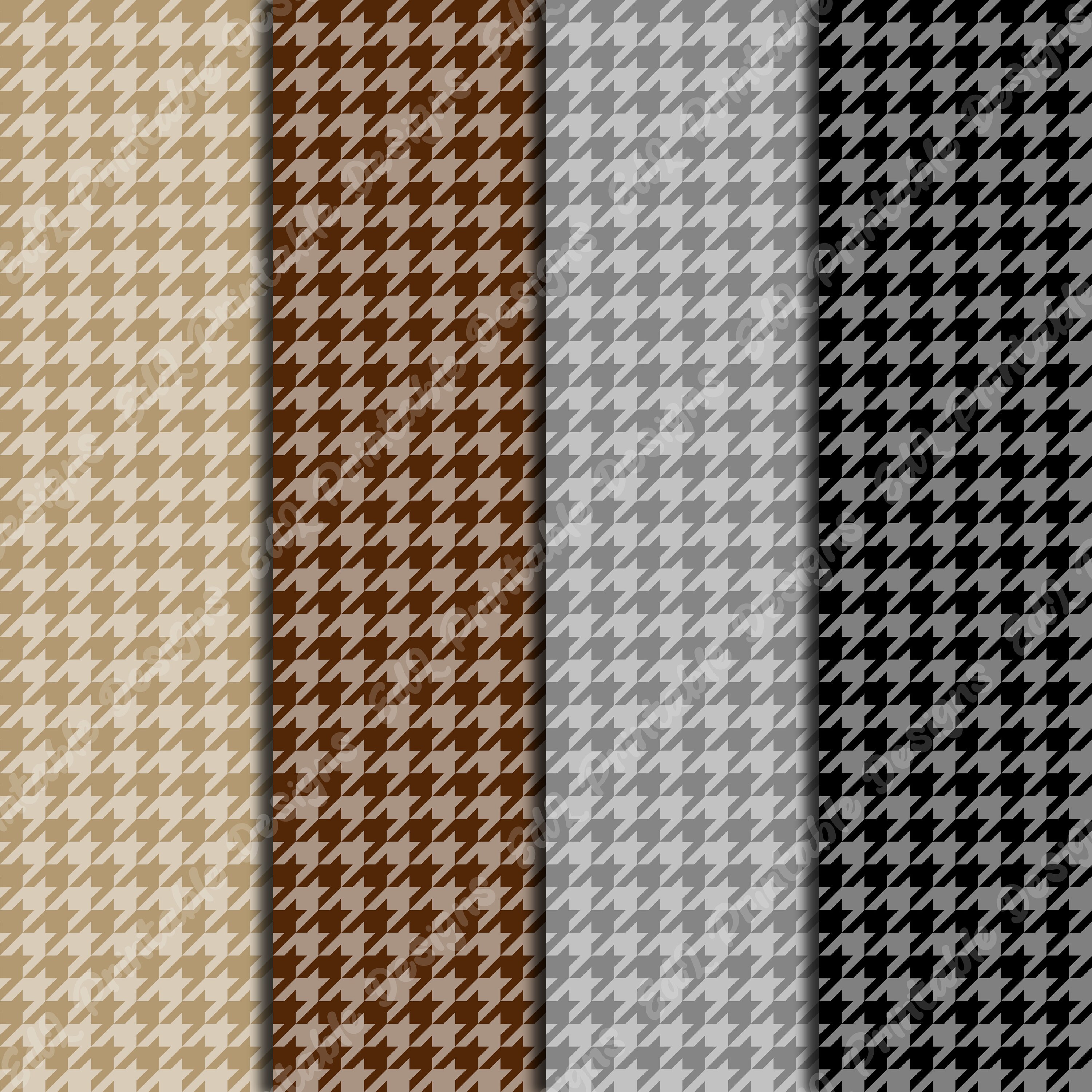 Tinted Houndstooth Digital Paper, Hounds Tooth Tweed Printable ...
