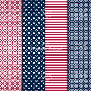 American Flag Digital Paper, 4th of July Printable Background ...
