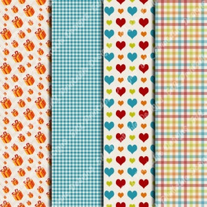 Happy Birthday Digital Paper Pack, Seamless Pattern, 12x12 (set of 24 ...