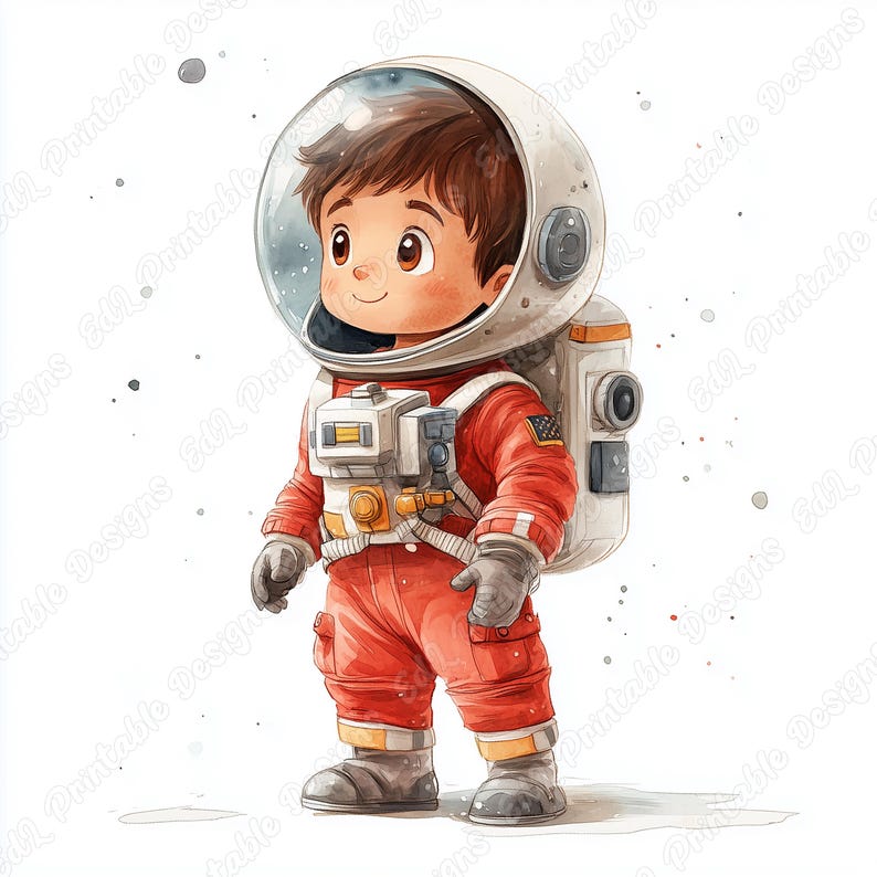 Boy Astronaut Clip Art, Space Suit Graphics (digital Download) - Etsy
