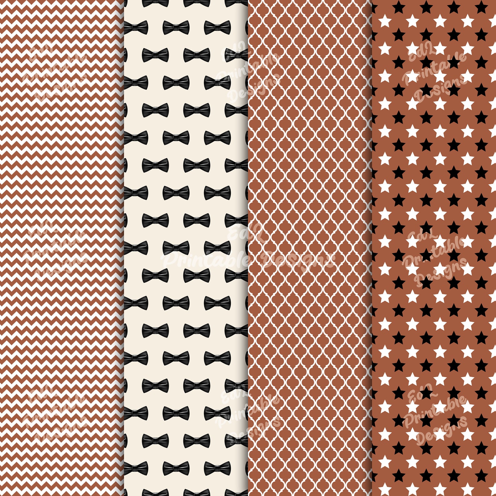 Happy Fathers Day Digital Paper Pack, Brown Printable Background ...