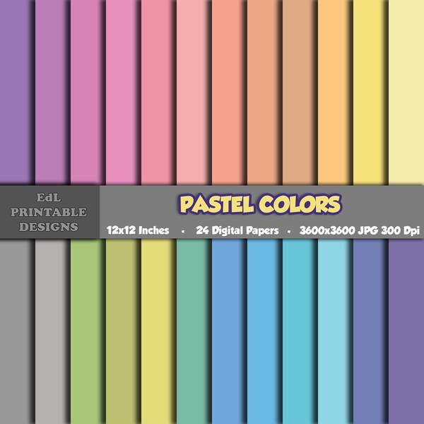 Pastel Colors - Etsy
