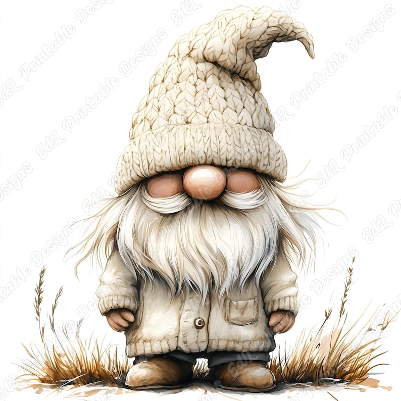 Watercolor Christmas Gnome Clip Art, JPG Bundle (digital Download) - Etsy