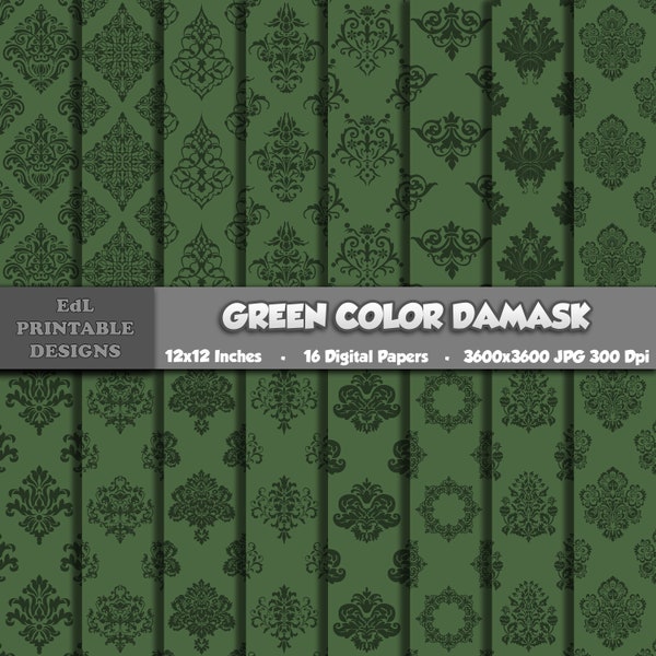 Damask Digital Paper - Etsy