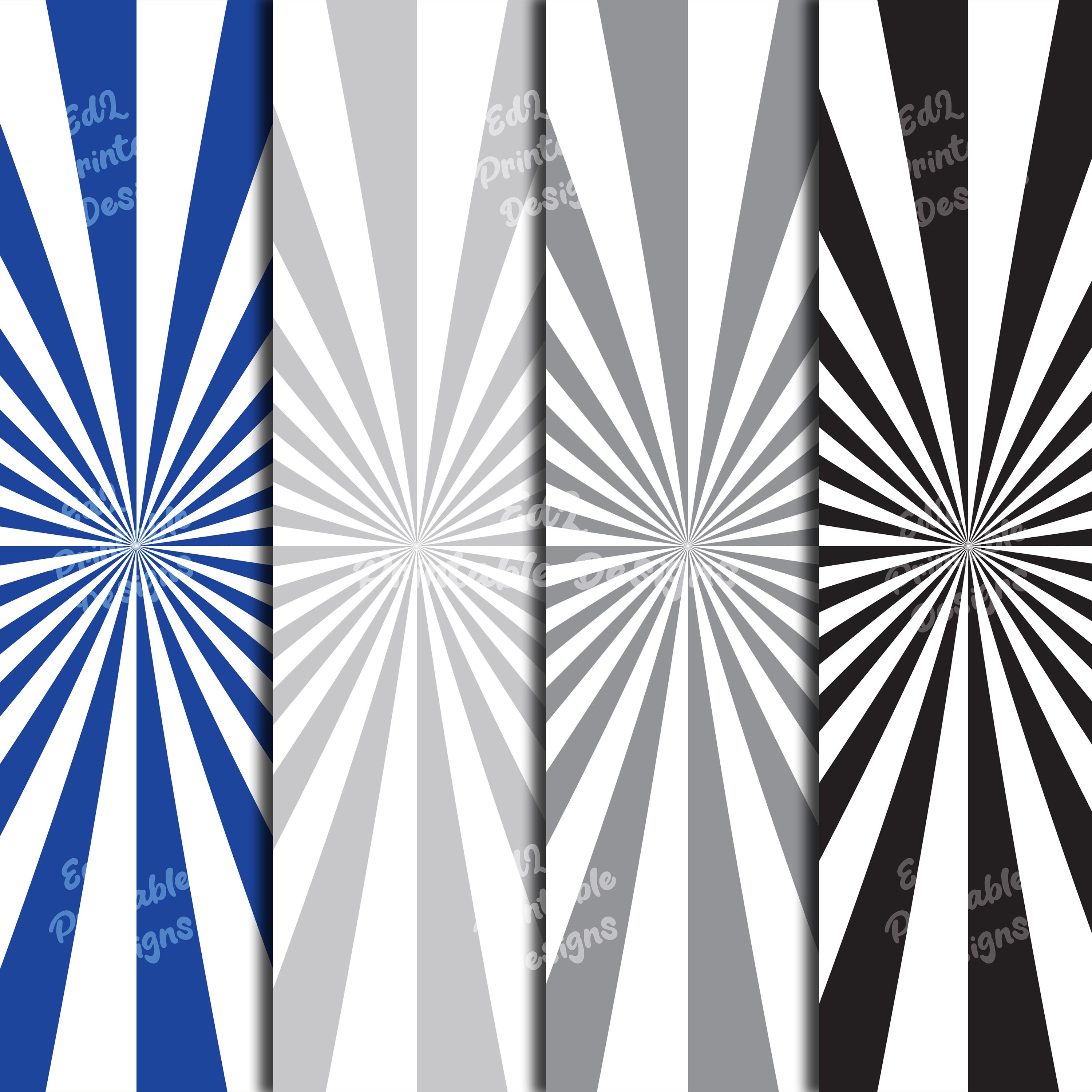 Sunburst Digital Paper, Printable Starburst Background, 12x12 Scrapbook ...