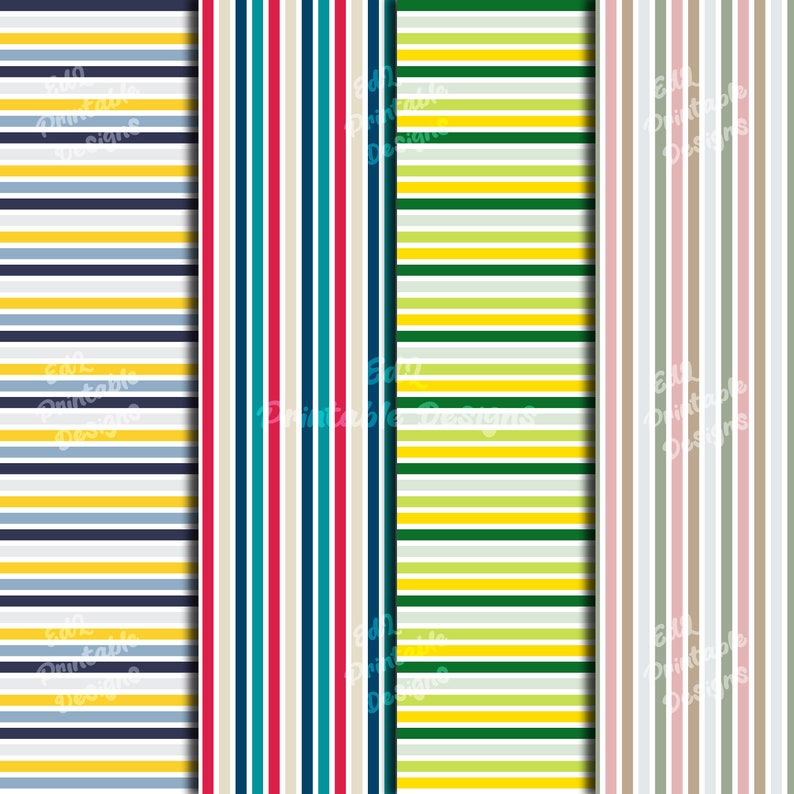 Simple Stripes Digital Paper Lines Printable Background - Etsy