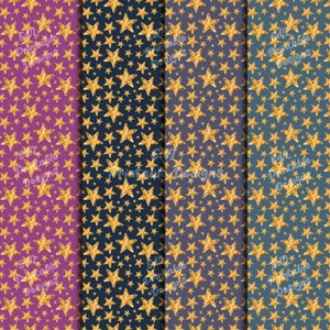 Glitter Confetti Gold Star Digital Paper, Golden Printable Background ...