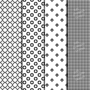 Black and White Digital Paper Pack, Dark Printable Background ...