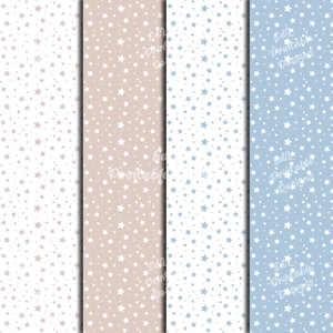 Stars Confetti Digital Paper Pack, Pastel Colors Printable Background ...